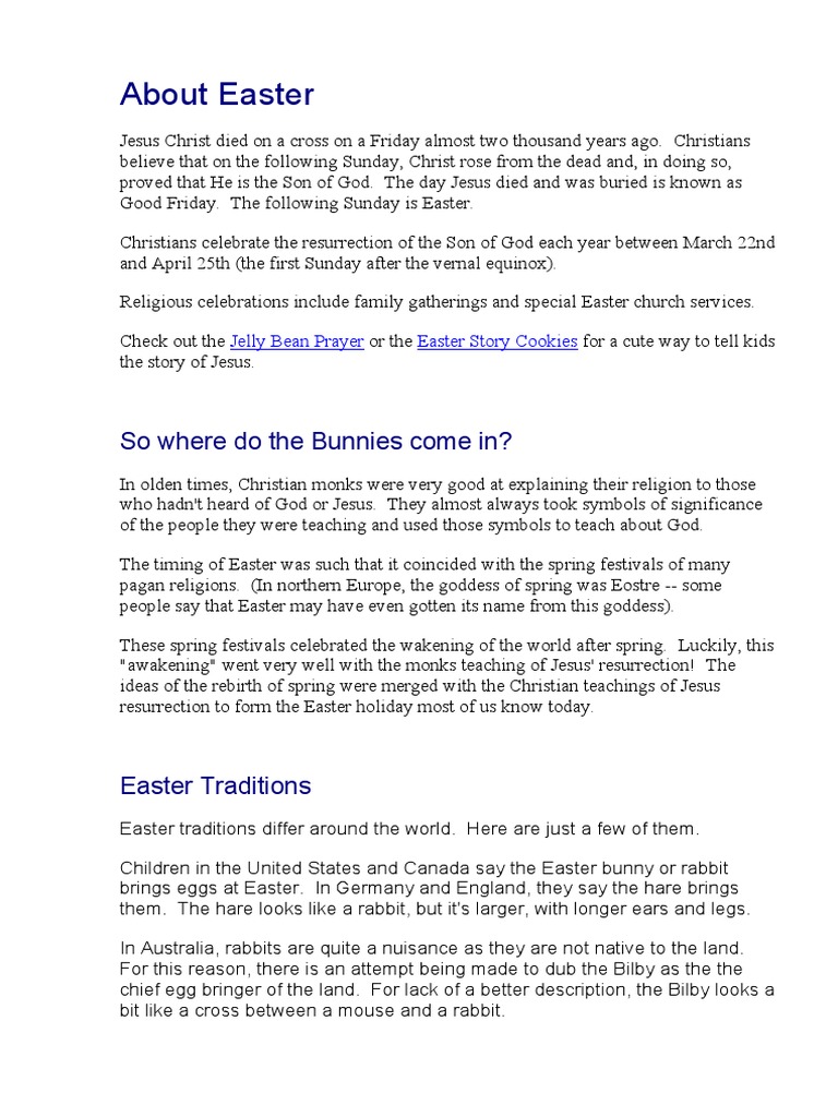 Understanding Easter Traditions and Origins | PDF