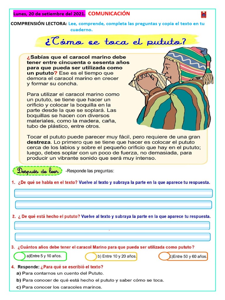 20-09-2021 Lectura Cómo Se Toca El Pututo | PDF