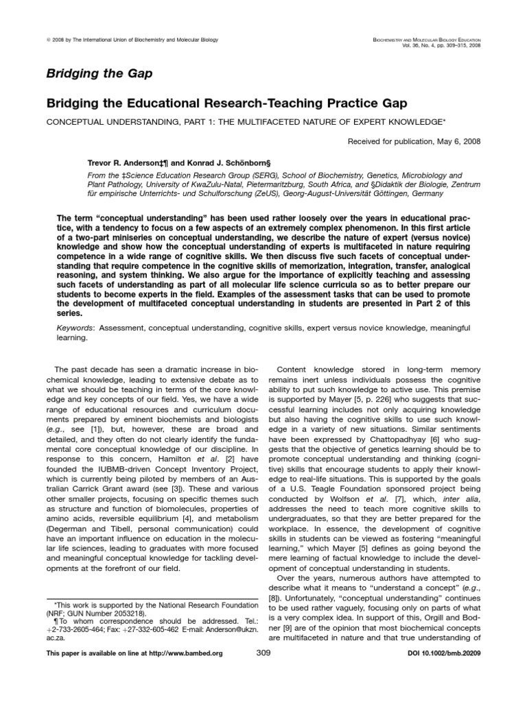 Bridging The Gap Bridging The Educational Research-Teaching Practice ...