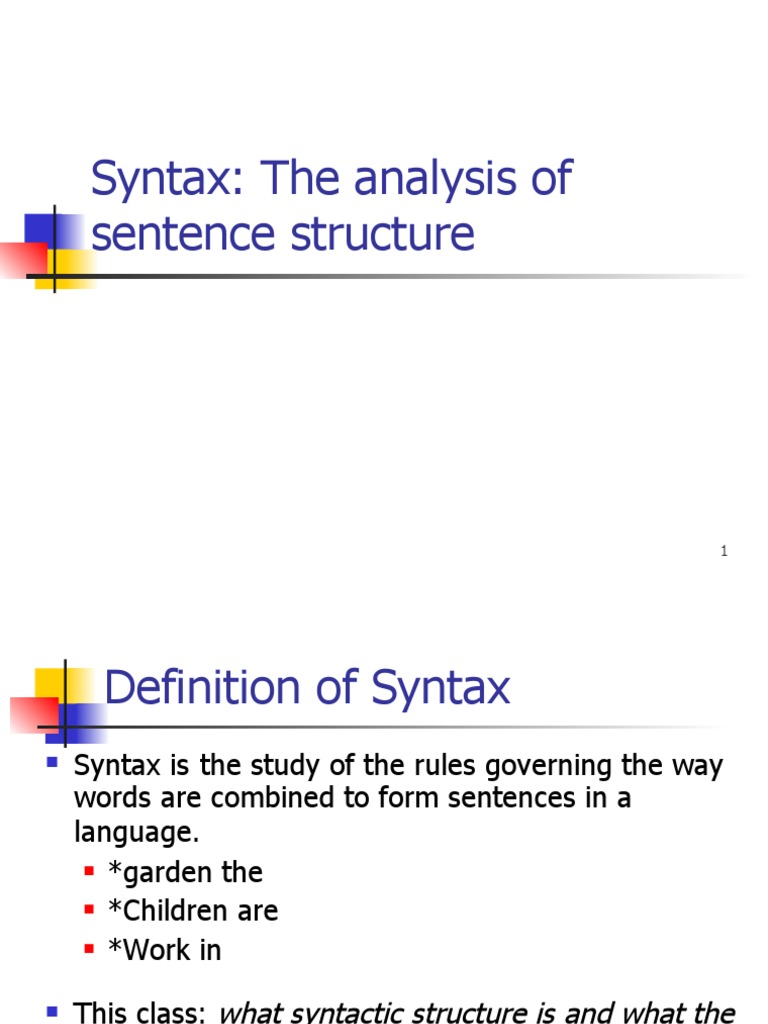 An In-Depth Look at Syntax: The Rules That Govern Sentence Structure ...