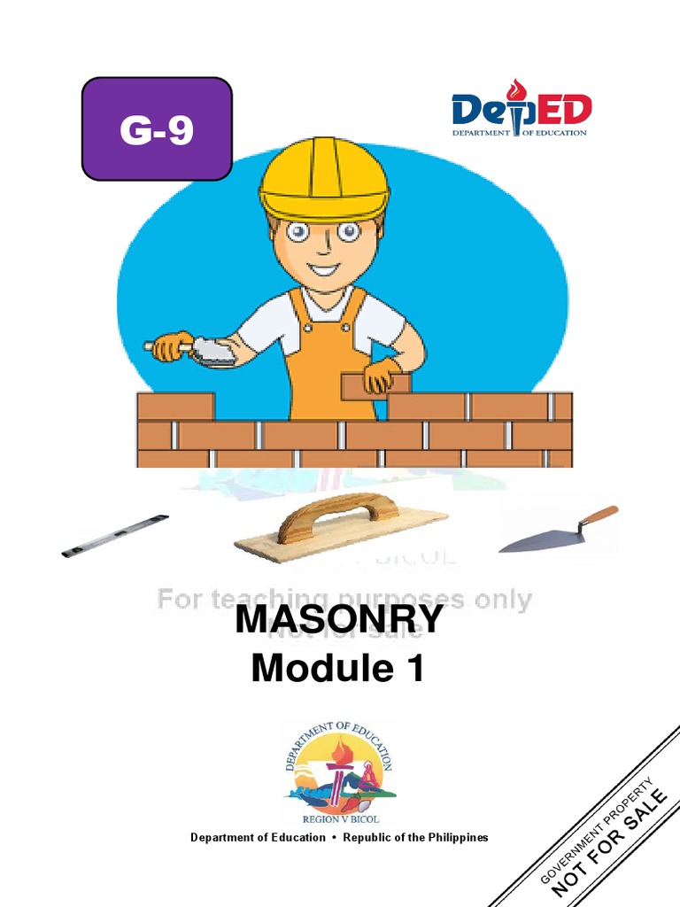 GRADE 9 Masonry Module 1 G 9 | PDF | Swot Analysis | Concrete