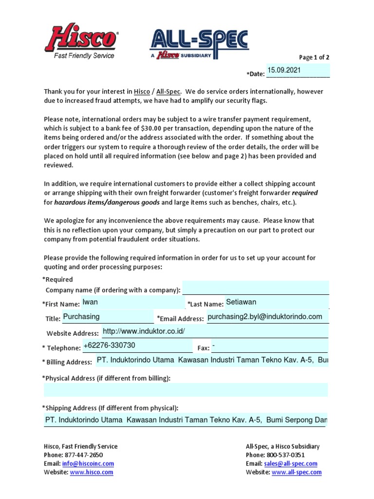 Required Hazardous Items/dangerous Goods and Large Items Such As ...