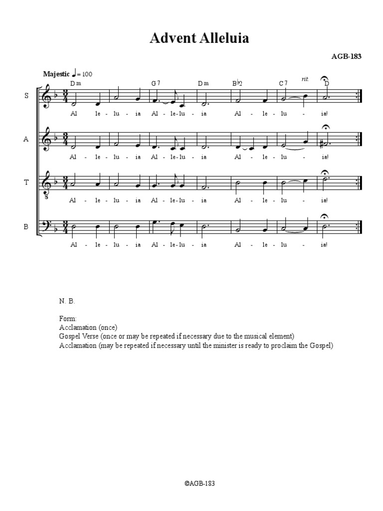 Gospel Acclamation Alleluia | PDF