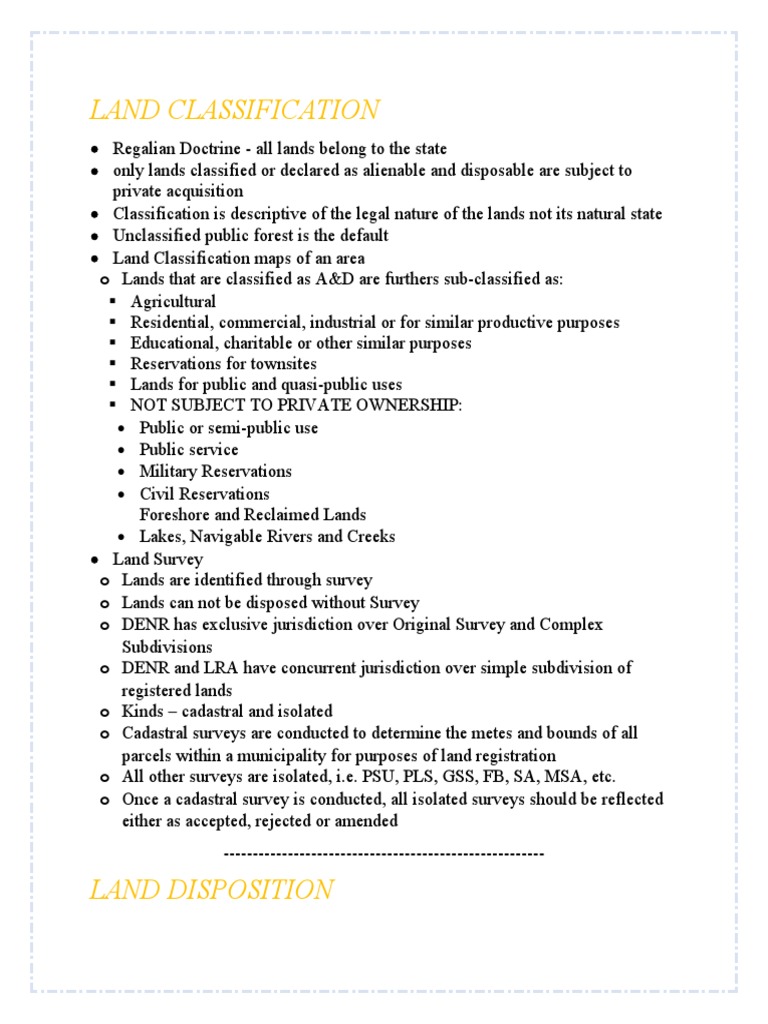 Land Classification | Download Free PDF | Environmental Law | Property Law