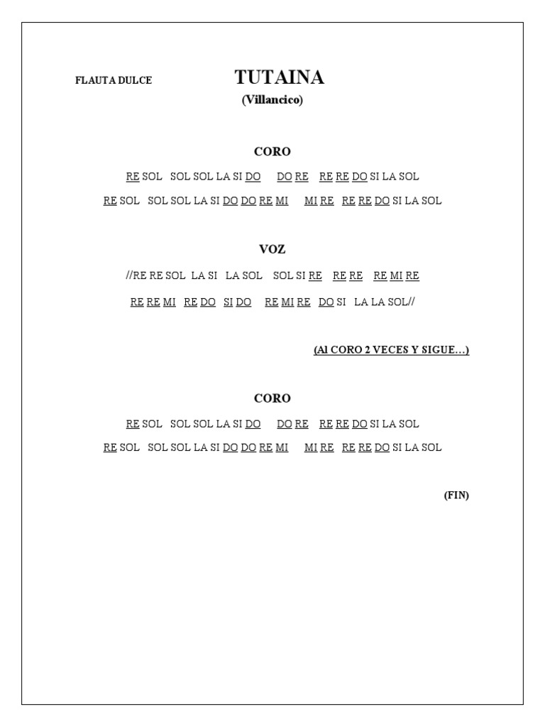 Tutaina Flautas | PDF