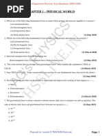 CBSE Class 11 Physics Worksheet | PDF | Friction | Motion (Physics)