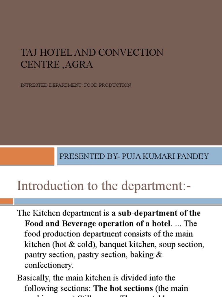 An Overview of the Food Production Department and Responsibilities at ...
