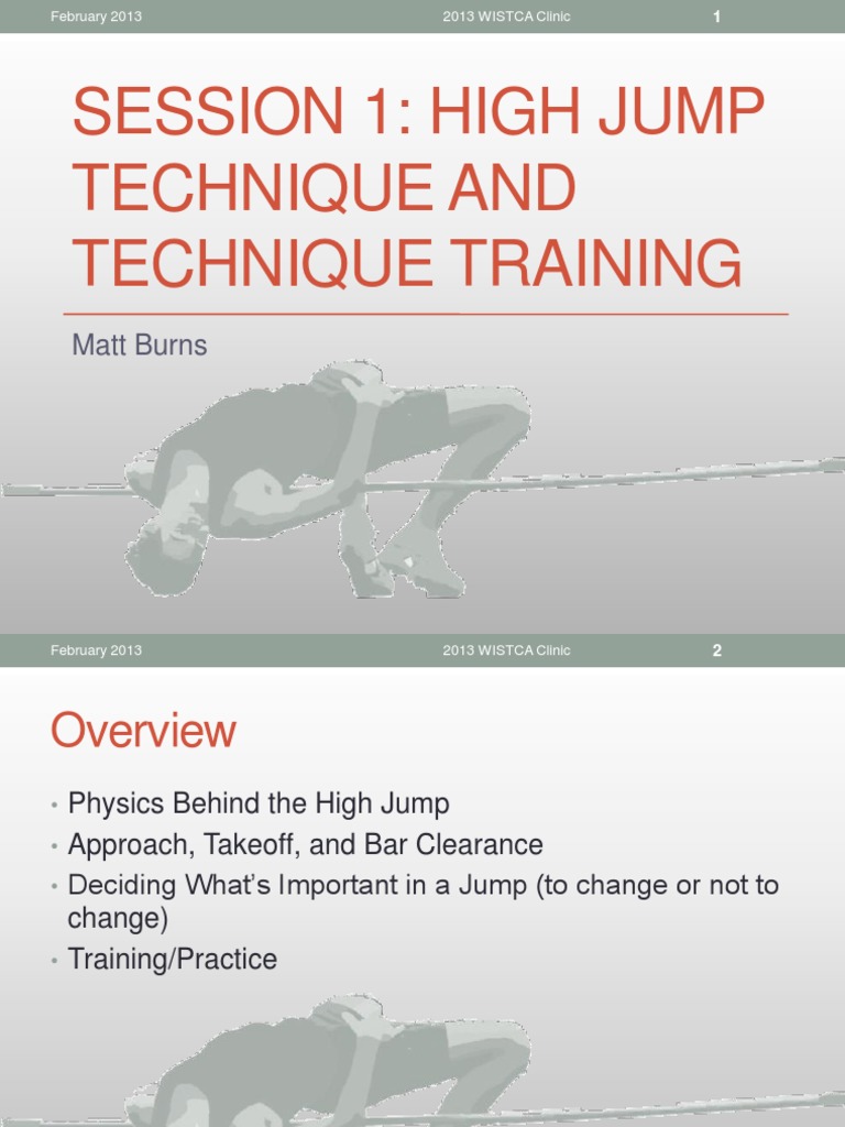 Session 1: High Jump Technique and Technique Training: Matt Burns | PDF