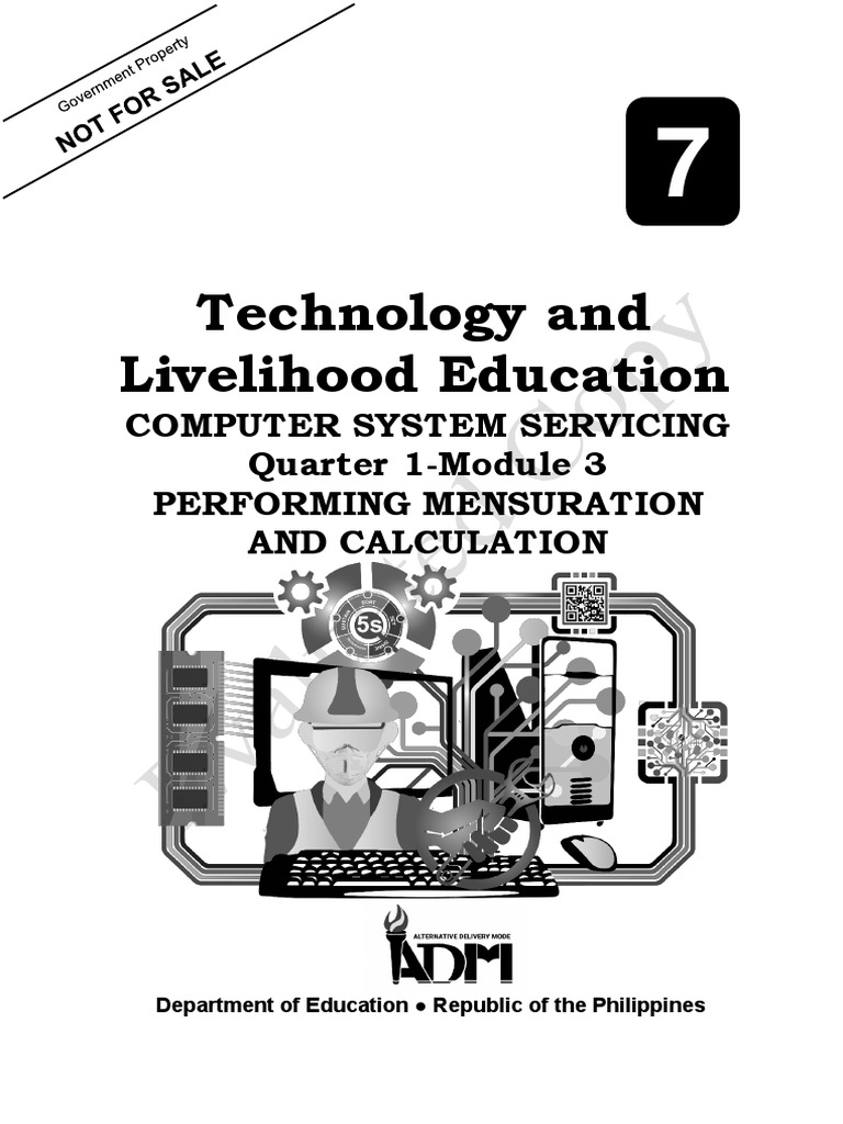 Technology and Livelihood Education: Computer System Servicing Quarter ...