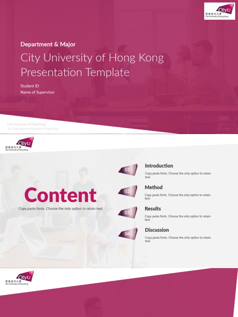 CityU Presentation Template Guide | PDF | Computing