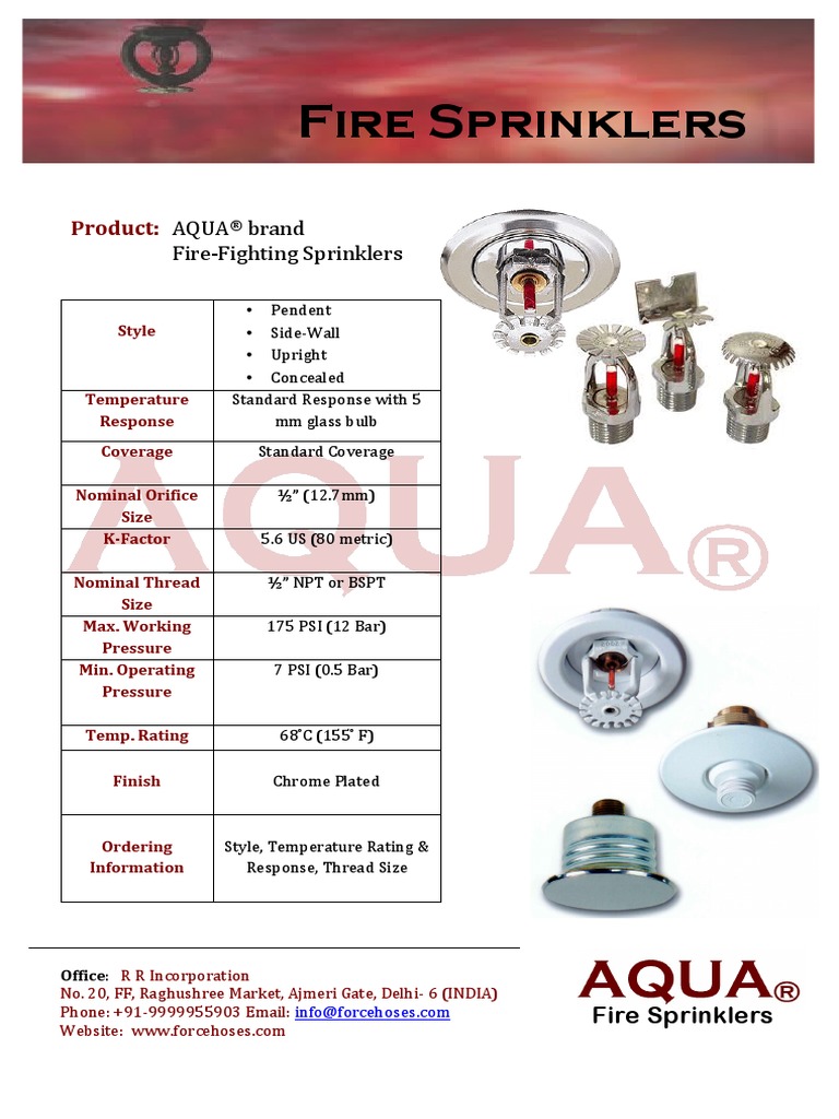Glass Bulb Sprinkler | PDF