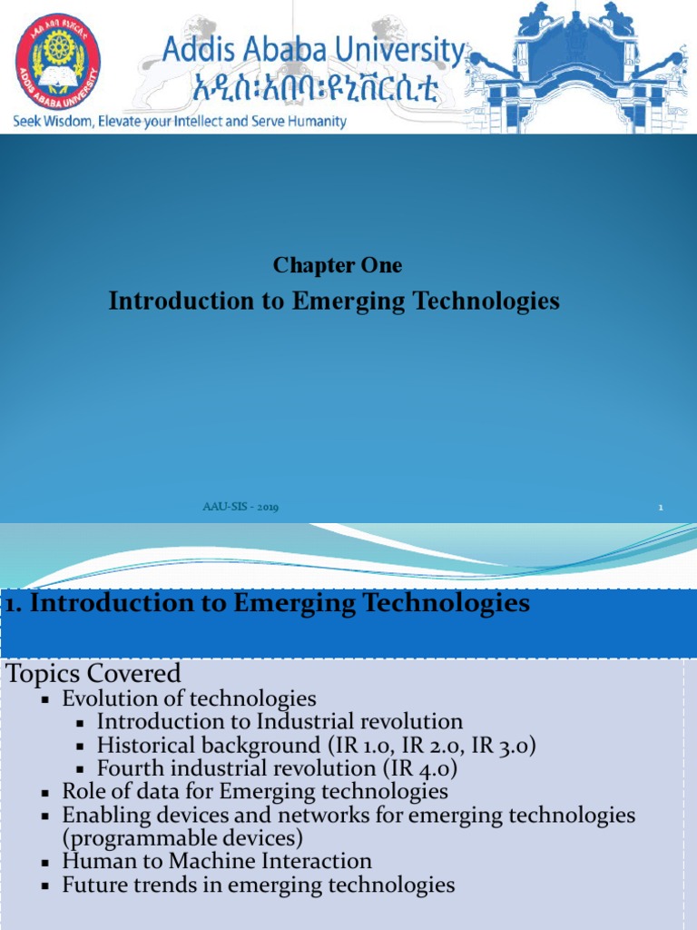 Introduction to Emerging Technologies: Evolution, Revolutions, and the ...