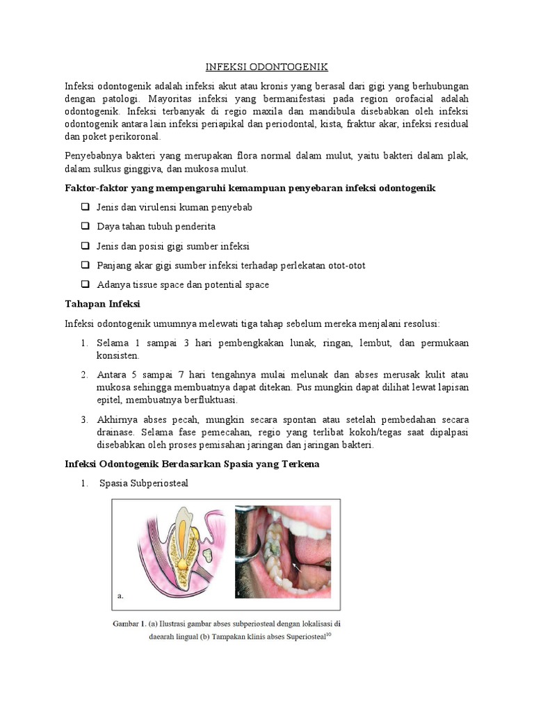 Infeksi Odontogenik dan Penanganannya | PDF | Seni & Disiplin Bahasa | Kajian Bahasa Asing
