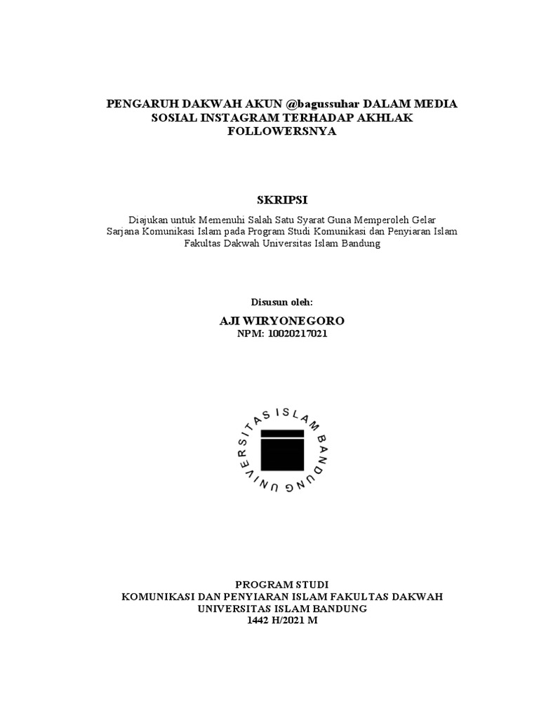 Progress Skripsi Bab 1-3 | PDF