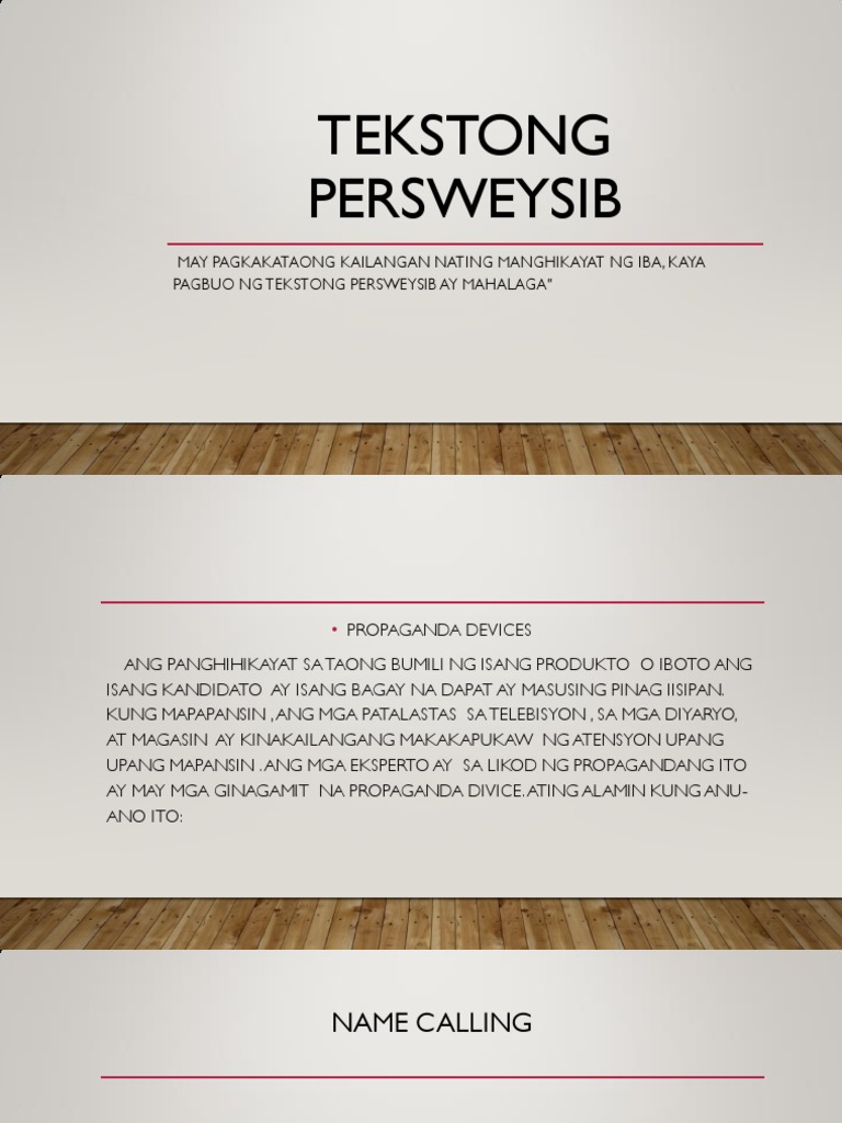 Tekstong Persweysib | PDF