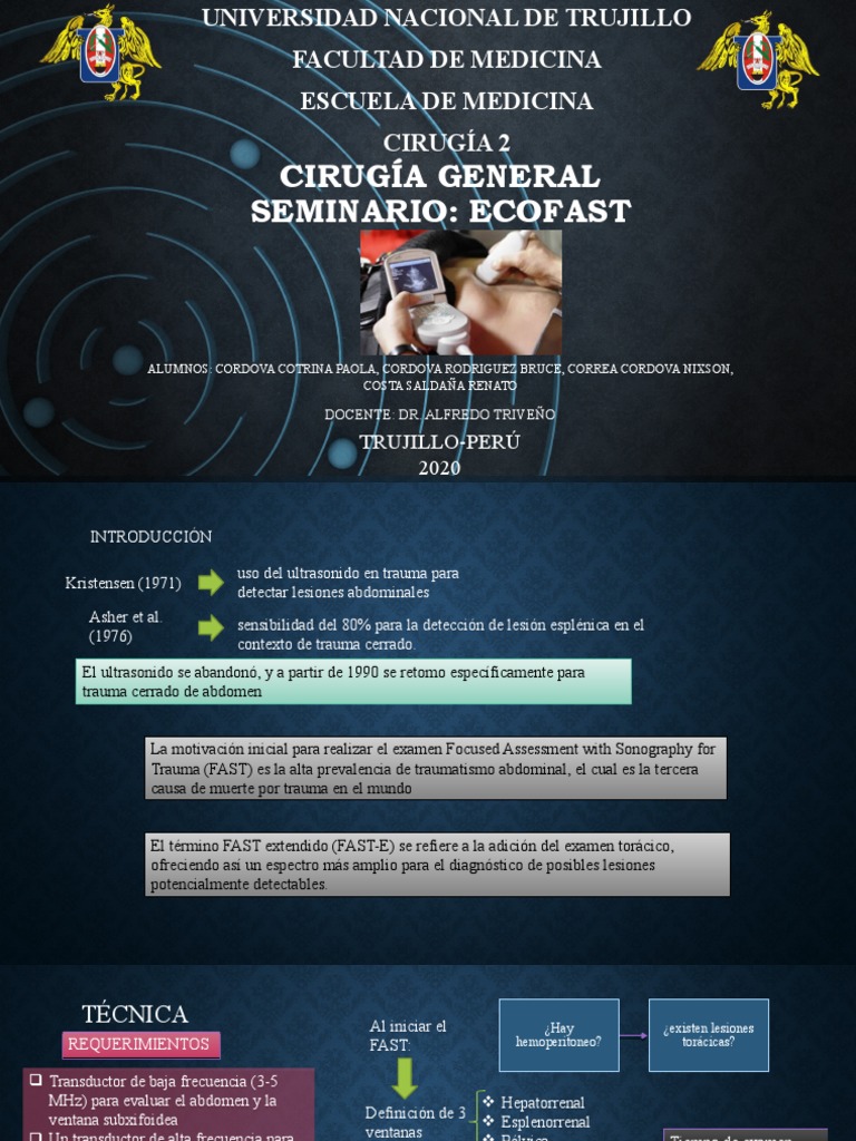 Eco Fast | PDF | Lesión | Ultrasonido