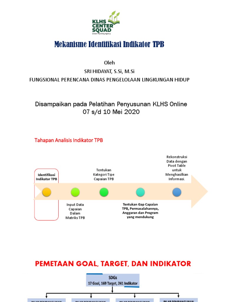 Identifikasi Indikator TPB dan SDGs | PDF