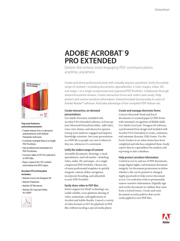 Acrobat 9 Pro Extended | PDF | Microsoft Windows | Software