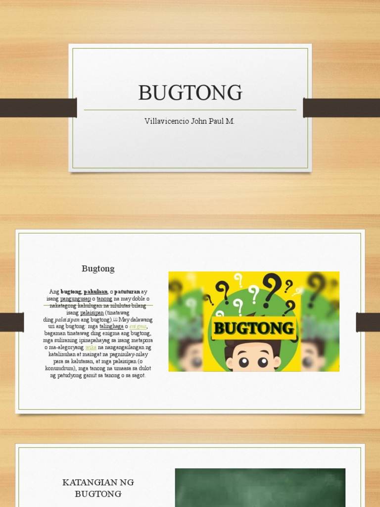 BUGTONG | PDF