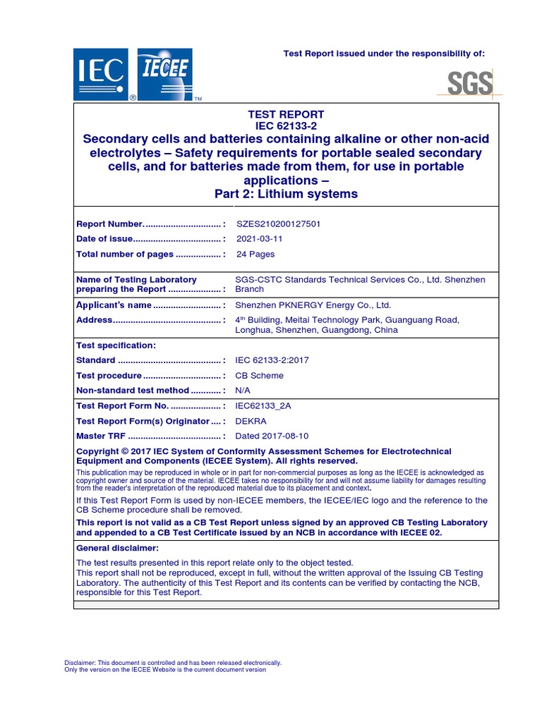 IEC 62133: Safety Testing For Lithium Ion Batteries, 45% OFF
