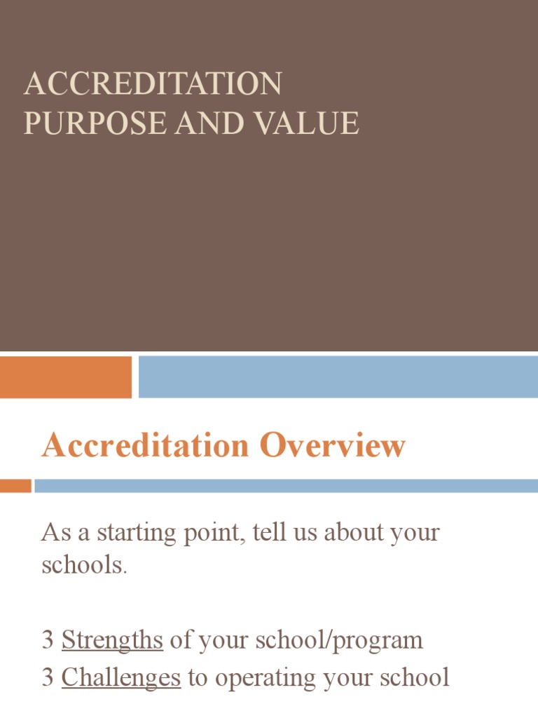 Accreditation Presentation | PDF | Professional Certification | Evaluation