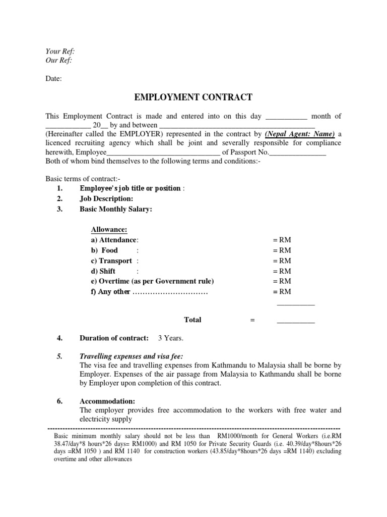 Employment Contract 1 | PDF | Justice | Crime & Violence
