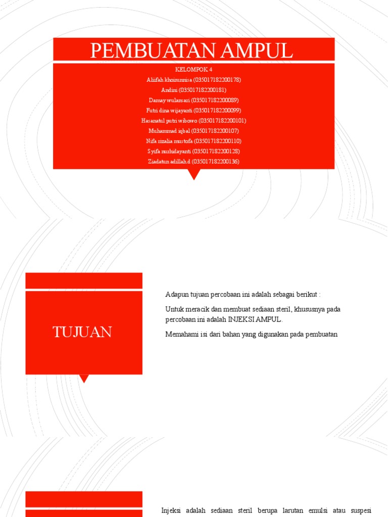 Pembuatan Ampul | PDF