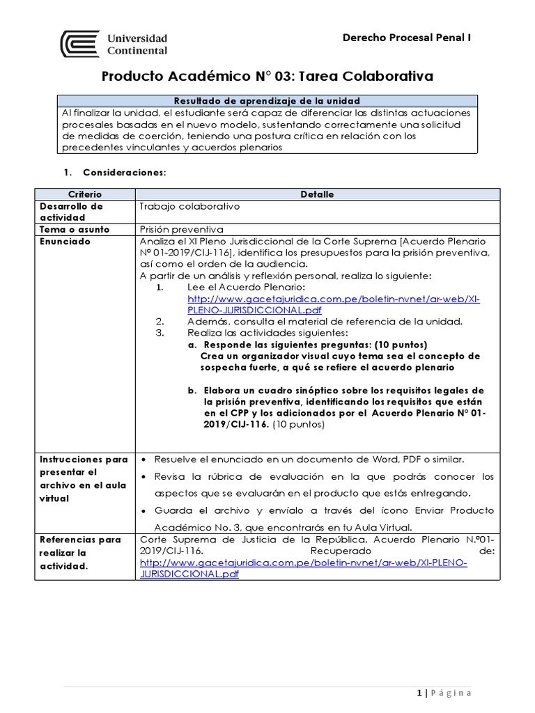 Pa3 Tarea Colaborativa 2021 20 | PDF | Cognición
