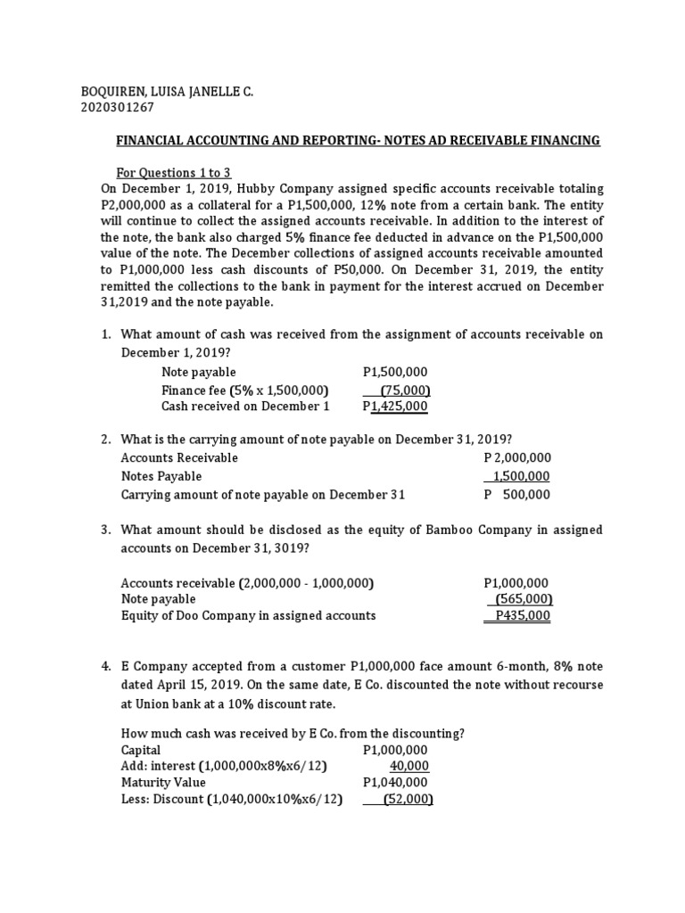 Far Review - Notes and Receivable Assessment | PDF | Discounting | Interest