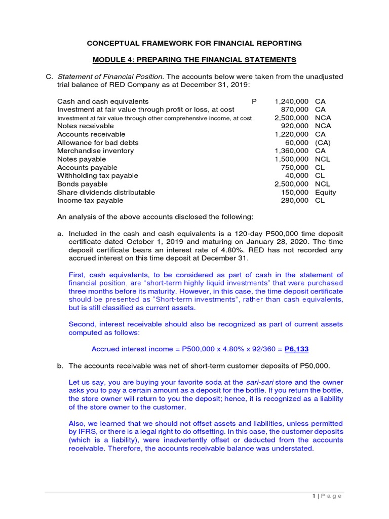 Problem C - SFP For Upload | PDF | Balance Sheet | Debits And Credits