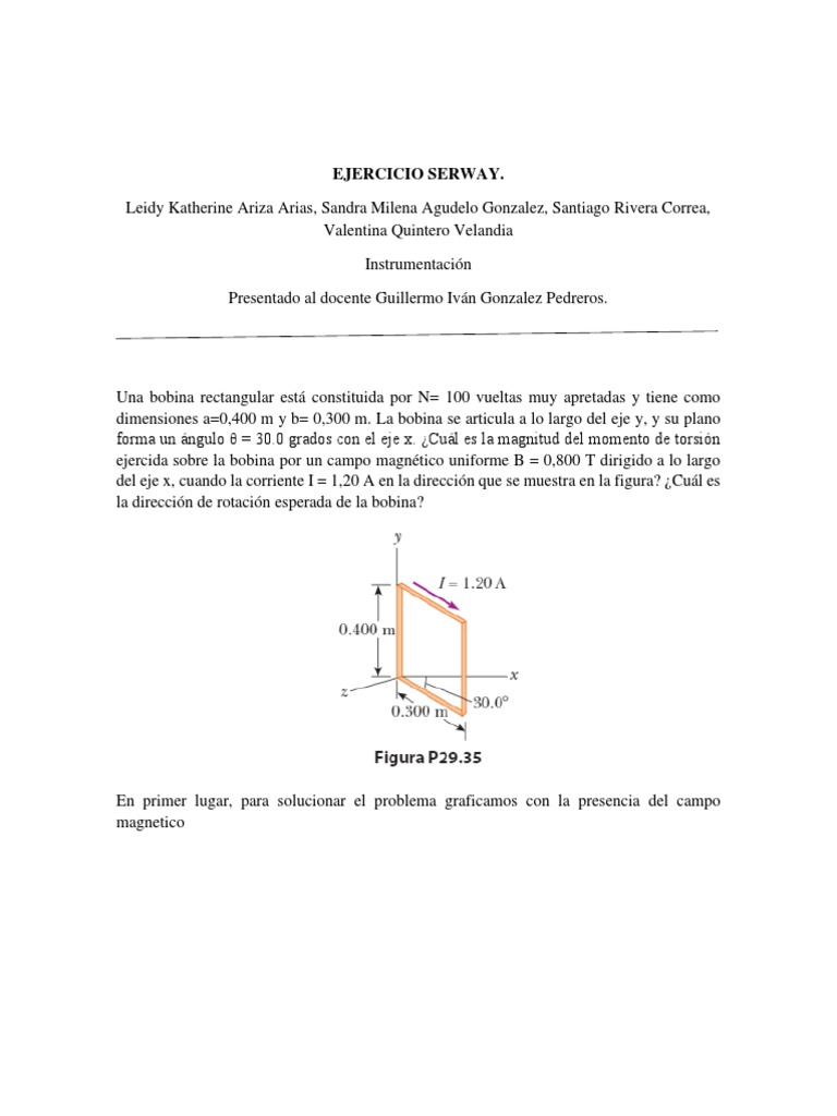 Ejercicio Serway | PDF | Vector Euclidiano | Física