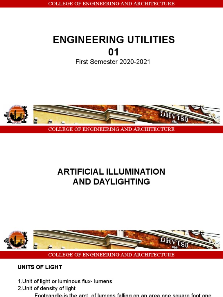 Engineering Utilities 01: First Semester 2020-2021 | PDF | Incandescent ...