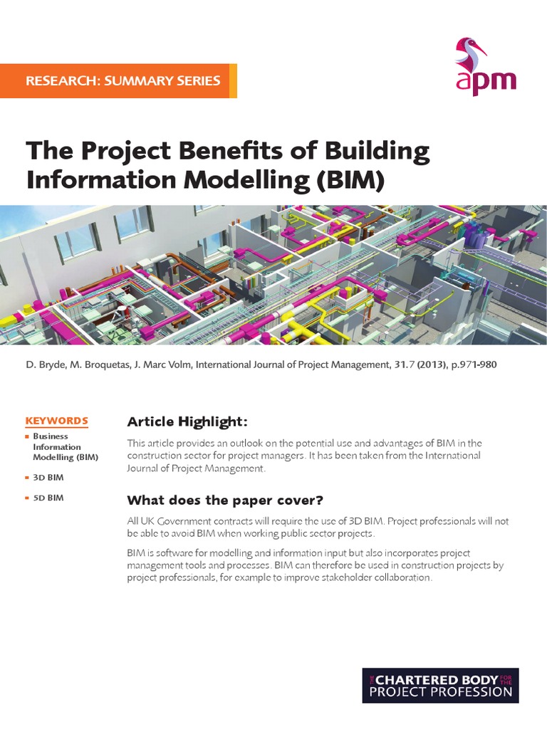The Project Benefits of Building Information Modelling (BIM) | PDF ...
