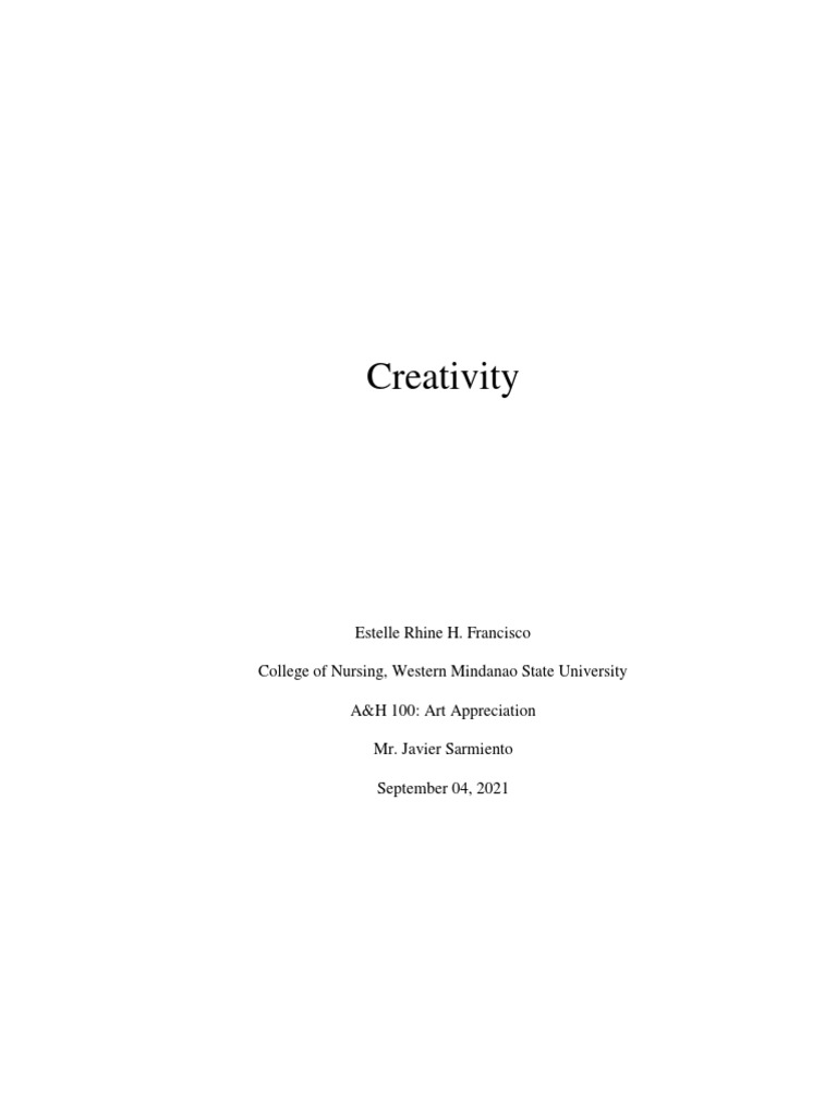What Is Creativity? | PDF | Creativity | Thought