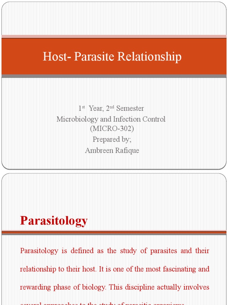 Host Parasite Relationship | PDF
