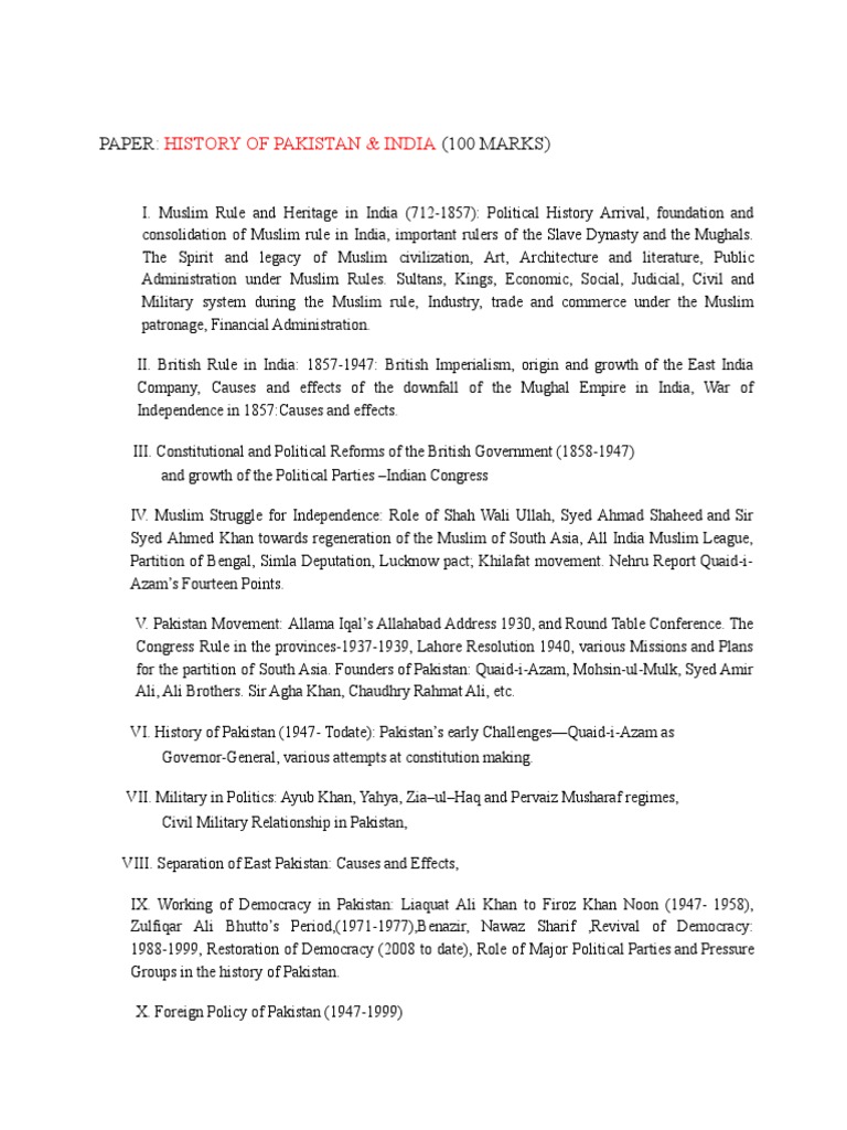 History of Pakistan and India | PDF | Politics | History