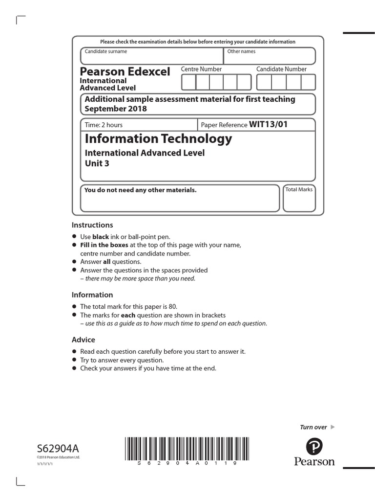 Information Technology: Pearson Edexcel | PDF | Mobile Device ...