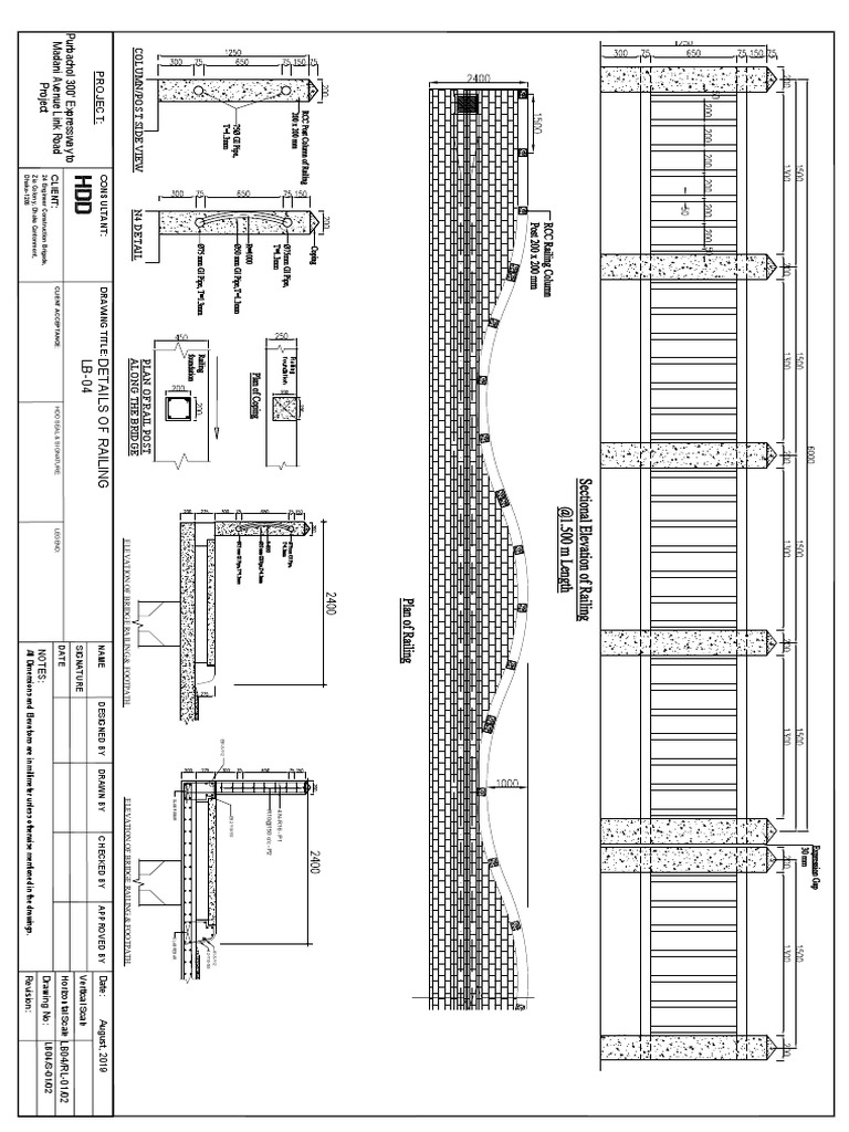 Corrected Drawing of Railing | PDF | Civil Engineering
