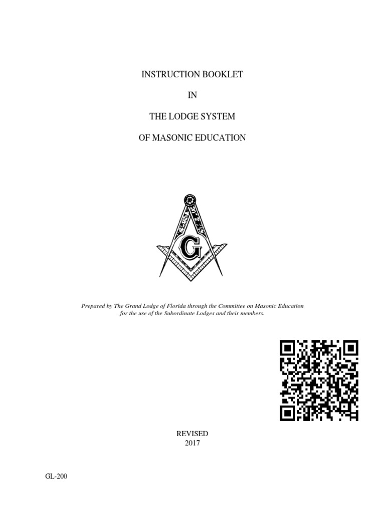 GL 200 Instruction Booklet | PDF | Freemasonry | Masonic Lodge