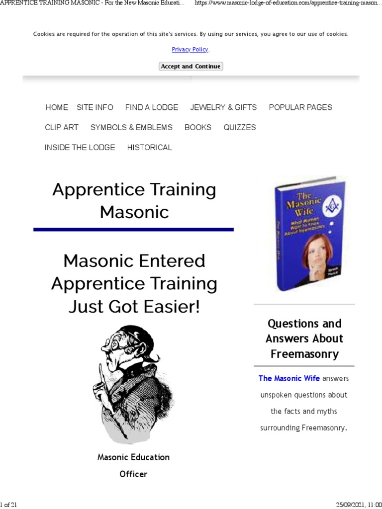 Apprentice Training Masonic - For The New Masonic Education Officer ...