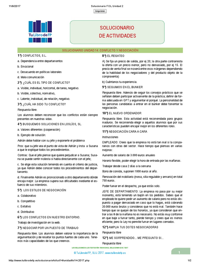 Solucionario FOL Unidad 14 | Descargar gratis PDF | Economias Solucionario FOL Unidad 14 | Descargar gratis PDF | Economias