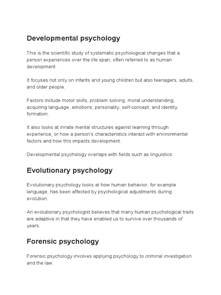 Developmental Psychology | PDF