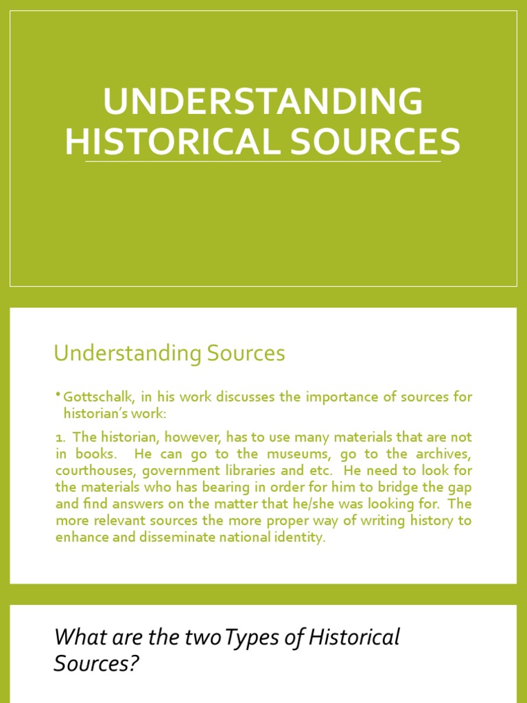 Primary & Secondary Sources of History | PDF | Primary Sources | Science