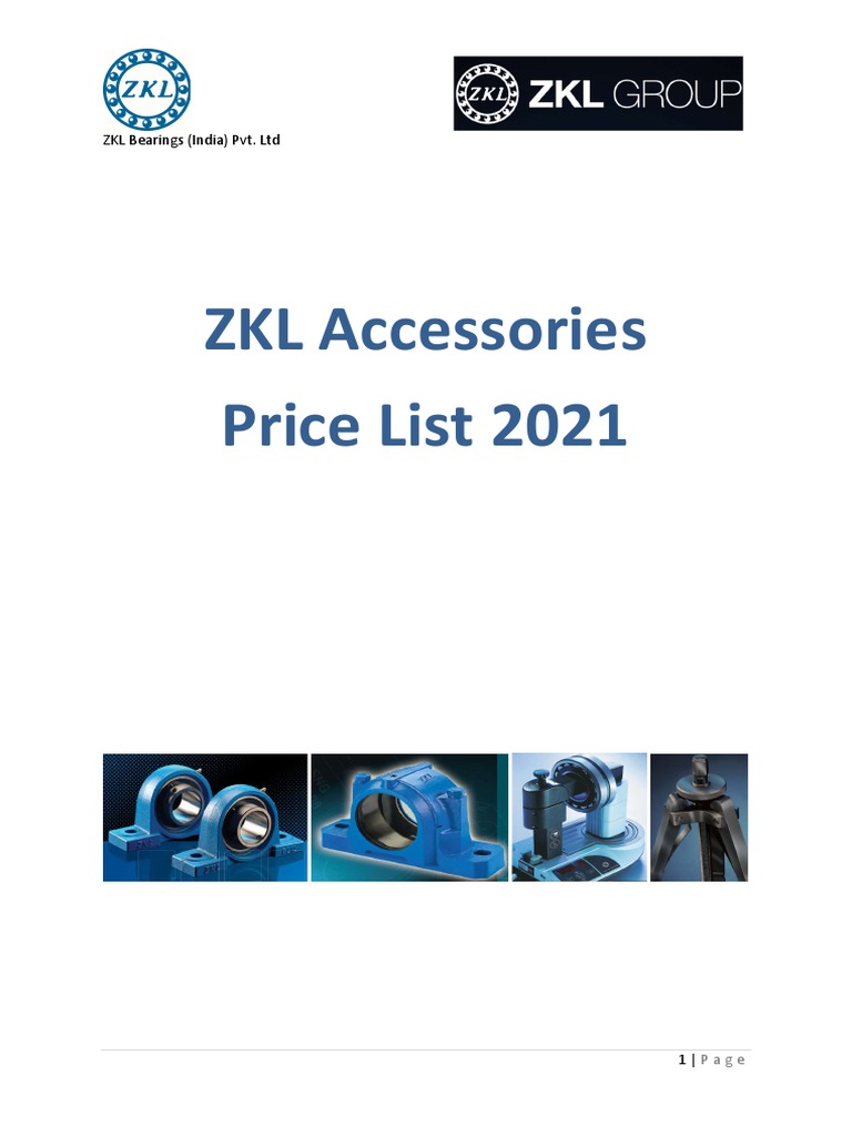 ZKL Accessories | PDF | Bearing (Mechanical) | Manufactured Goods
