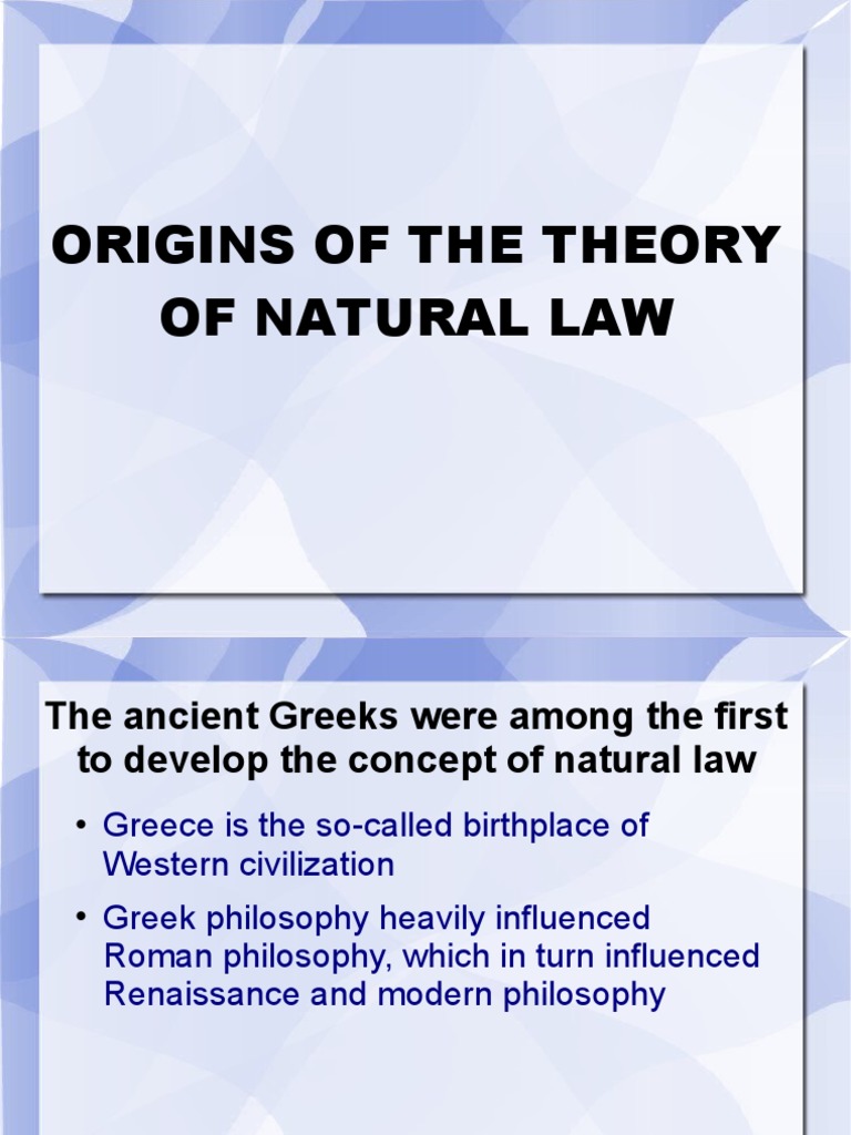 Lecture Notes Natural Law | PDF | Natural Law | Thomas Aquinas