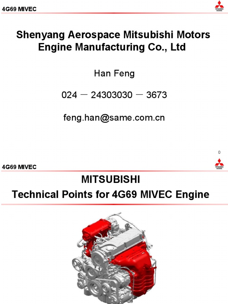 4G69 MIVEC Engine Specifications | PDF | Belt (Mechanical) | Mechanical ...