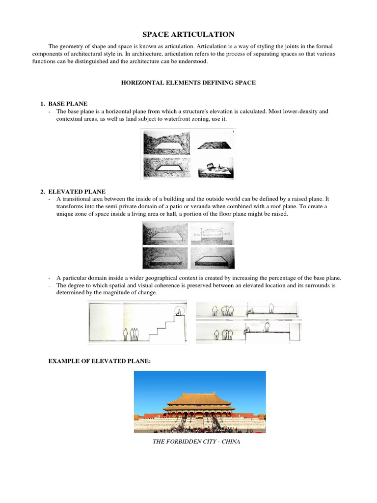 Articulating Space Through Horizontal Planes | PDF | Space | Plane ...