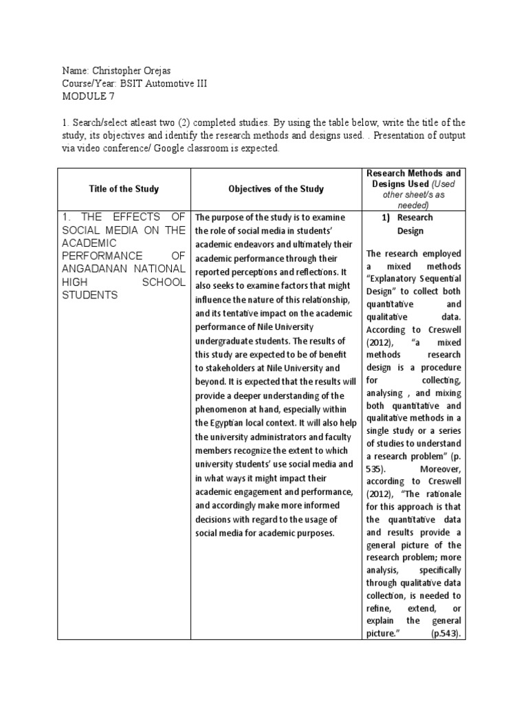 Effects of Social Media on Students | PDF | Data Analysis | Statistics