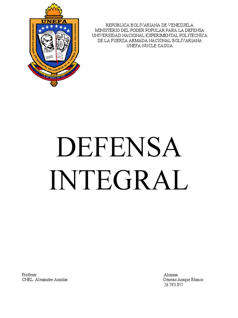 Defensa Integral | PDF | Estado (política) | Nación