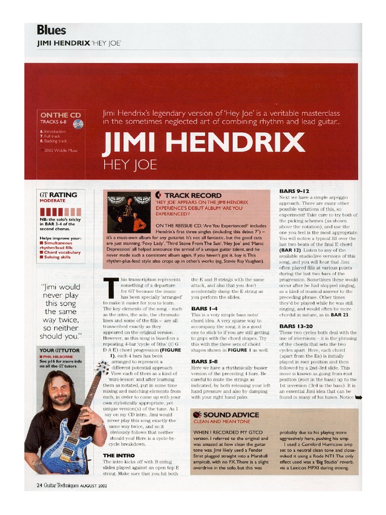 Hey Joe Lesson | PDF